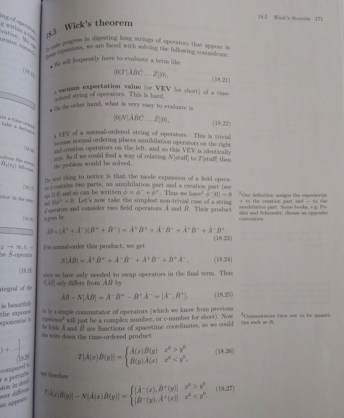 (18.5) Use Wick's theorem to simplify where the | Chegg.com