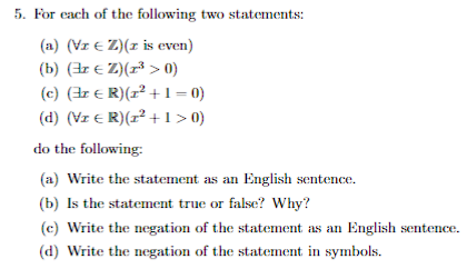 Solved 5. For each of the following two statements: (a) | Chegg.com