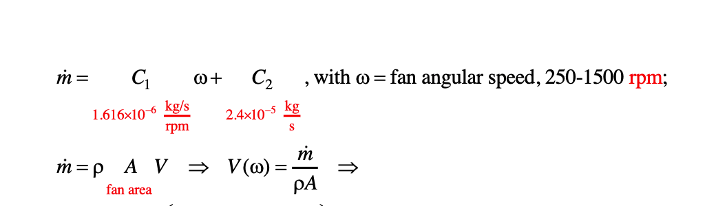 Solved I am trying to figure out how to relate fan speed | Chegg.com
