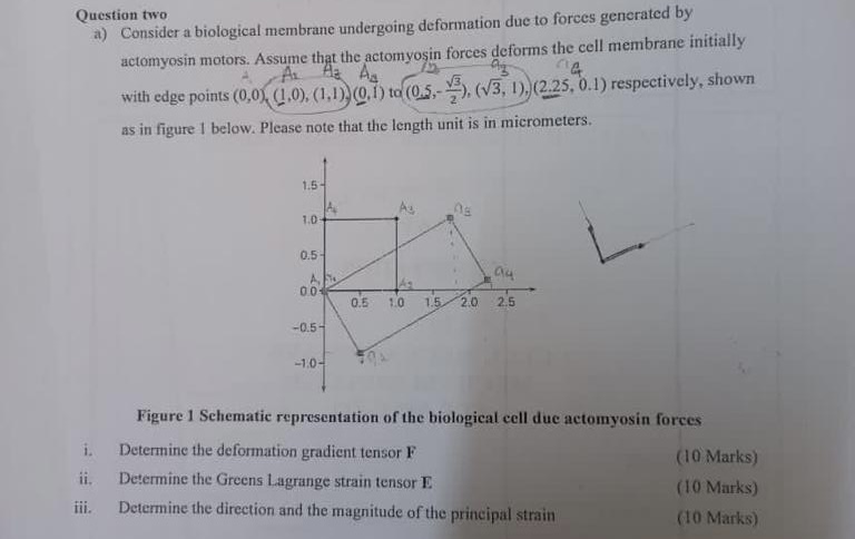 Solved Question two a) Consider a biological membrane | Chegg.com