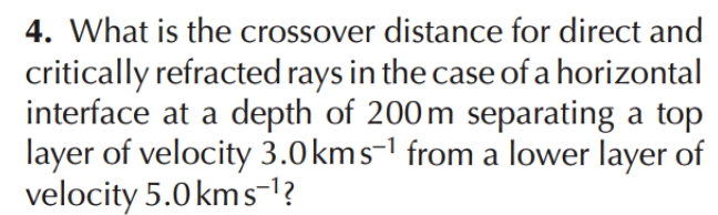 Solved 4. What is the crossover distance for direct and | Chegg.com