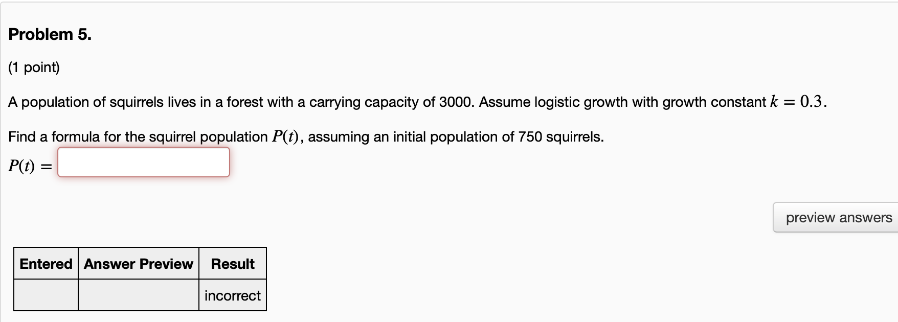 Solved A population of squirrels lives in a forest with a | Chegg.com