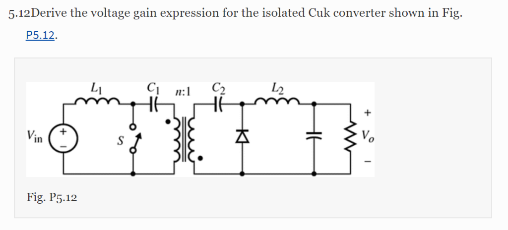 Solved 5.12Derive the voltage gain expression for the | Chegg.com