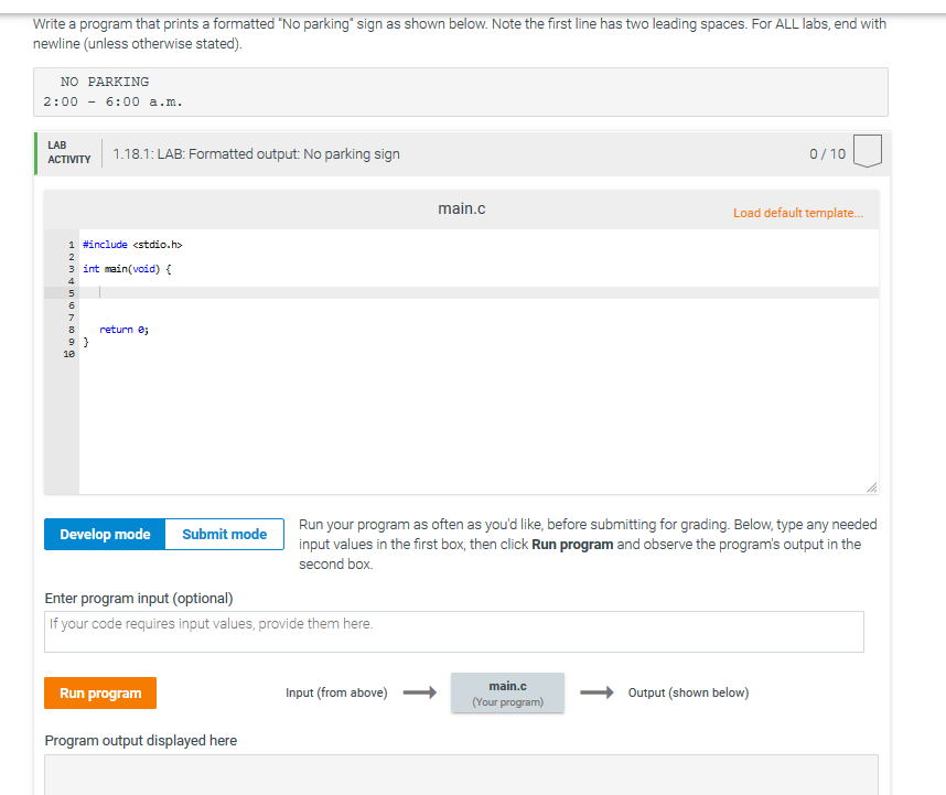 COP 2270: C For Engineers home > 1.18: LAB: | Chegg.com