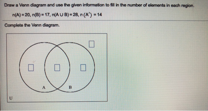 Solved Draw a Venn diagram and use the given information to | Chegg.com