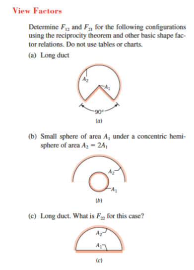 Solved Determine F12 and F21 for the following | Chegg.com