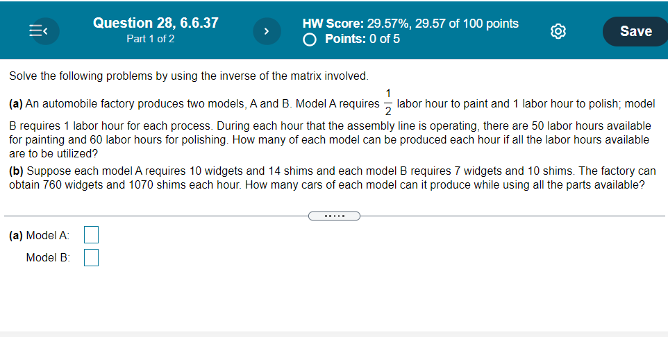 Solved Question 28, 6.6.37 Part 1 of 2 HW Score: 29.57%, | Chegg.com