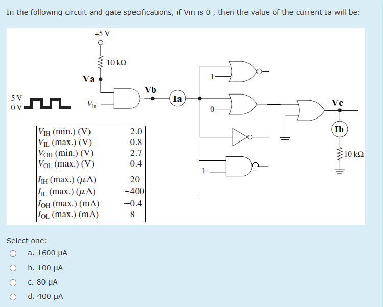 Solved In the following circuit and gate specifications, if | Chegg.com