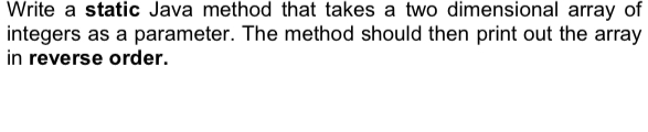 Solved Write a static Java method that takes a two | Chegg.com