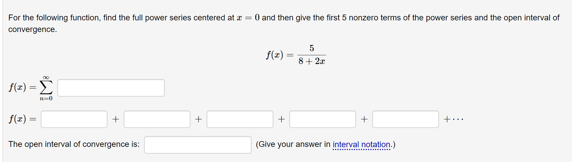 Solved For the following function, find the full power | Chegg.com