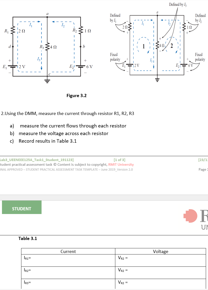 Solved Figure 3.2 2.Using the DMM, measure the current | Chegg.com