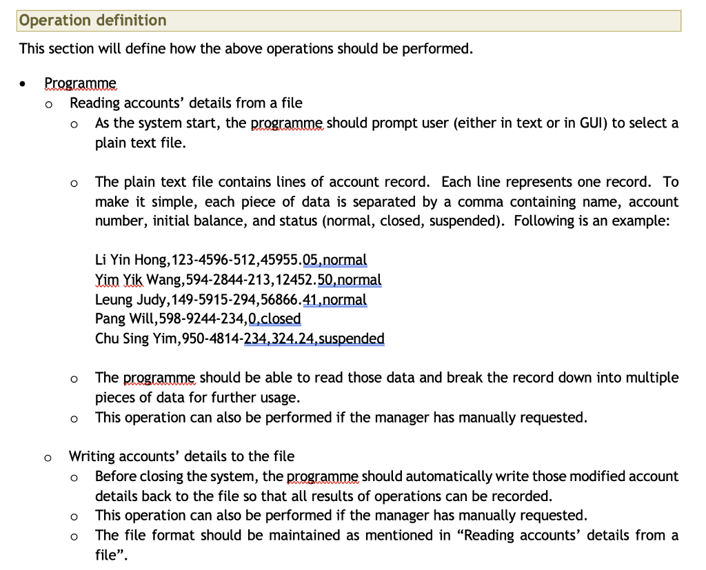 You are asked to write a simple accounting programme | Chegg.com