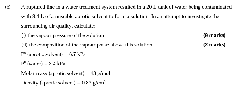 Solved (b) A ruptured line in a water treatment system | Chegg.com