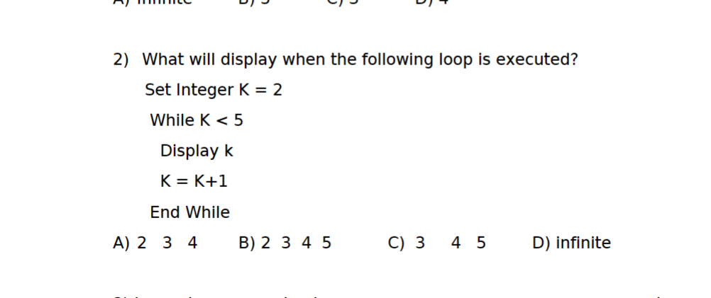 Solved 5) What will be displayed after the execution of | Chegg.com