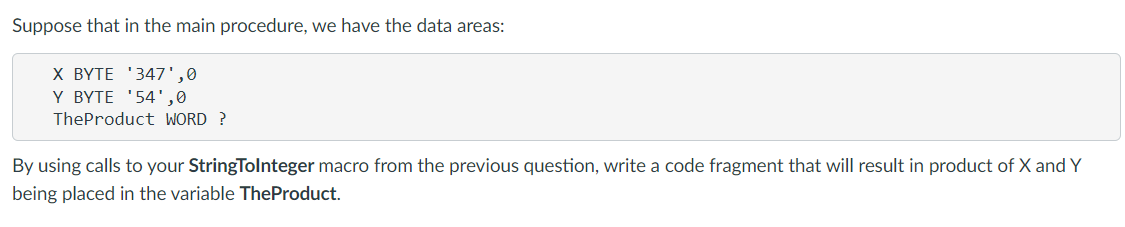 Solved Suppose that in the main procedure, we have the data | Chegg.com