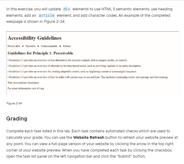 Solved In this exercise, you will update div elements to use | Chegg.com