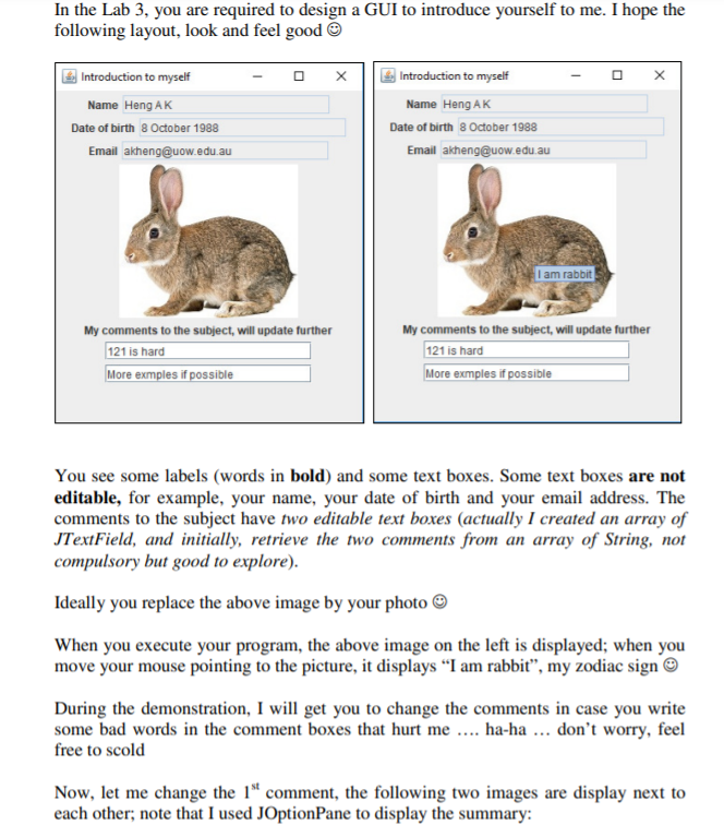 Solved In the Lab 3, you are required to design a GUI to | Chegg.com