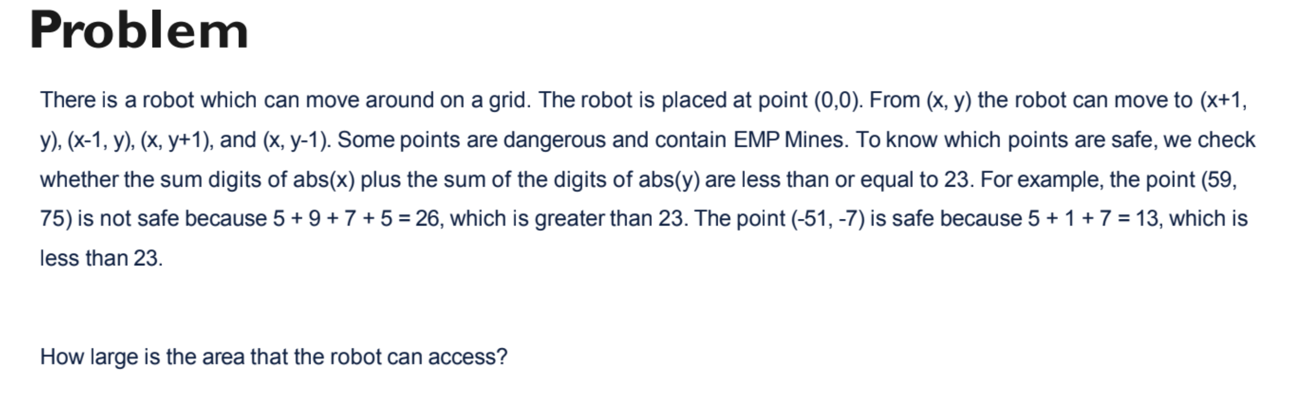 Solved Problem There is a robot which can move around on a | Chegg.com