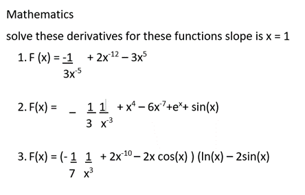 Solved Mathematics solve these derivatives for these | Chegg.com