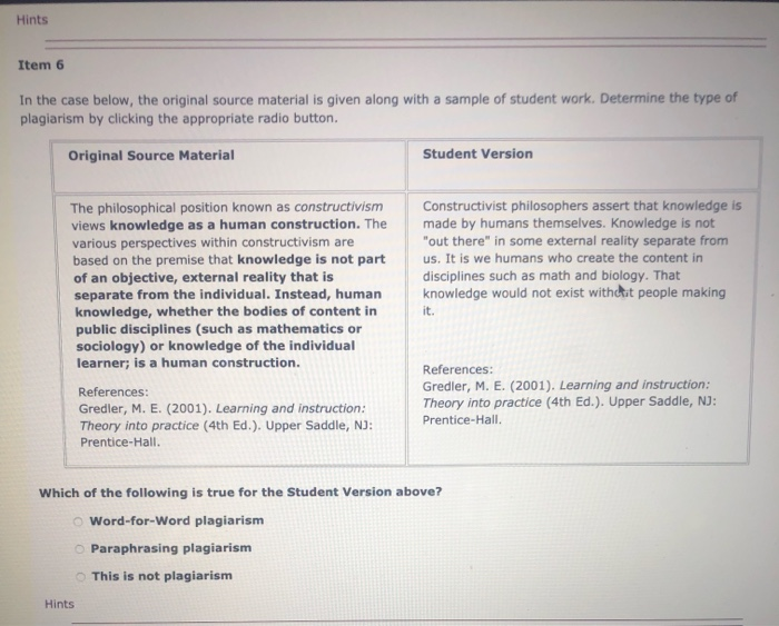 Solved Hints Item 6 In the case below, the original source | Chegg.com