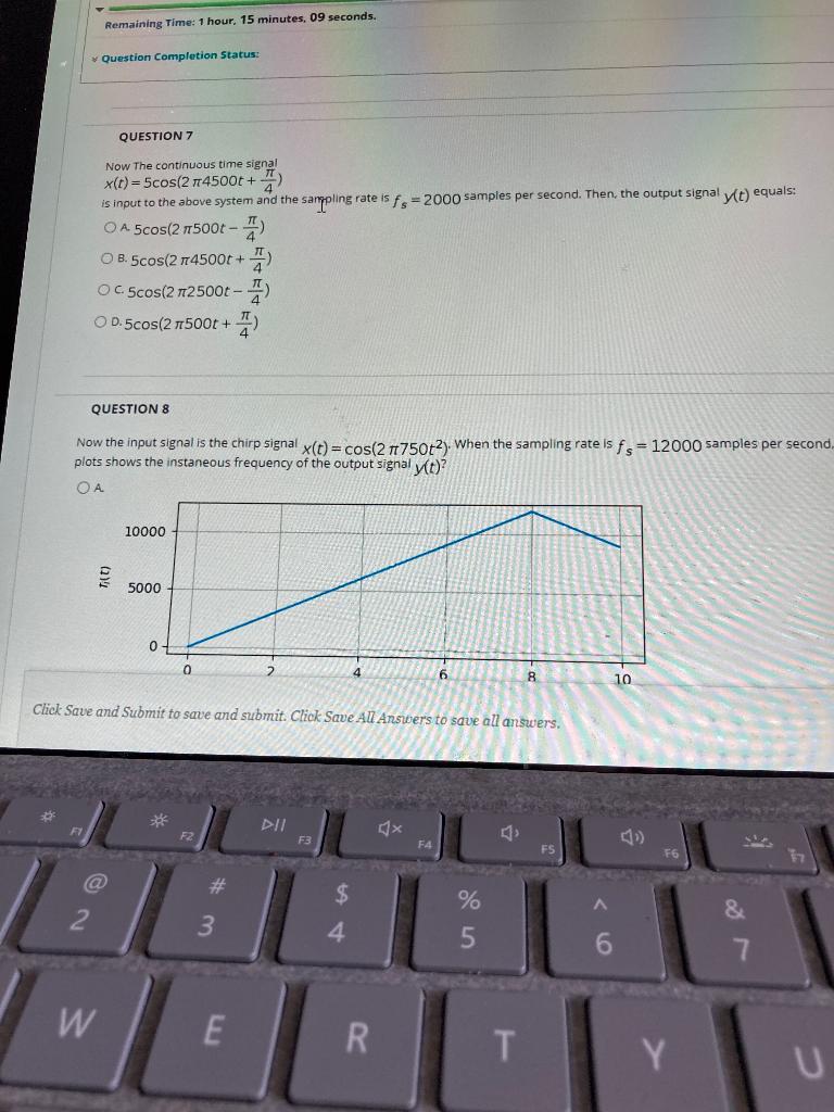 Remaining Time: 1 hour, 15 minutes, 09 seconds. | Chegg.com