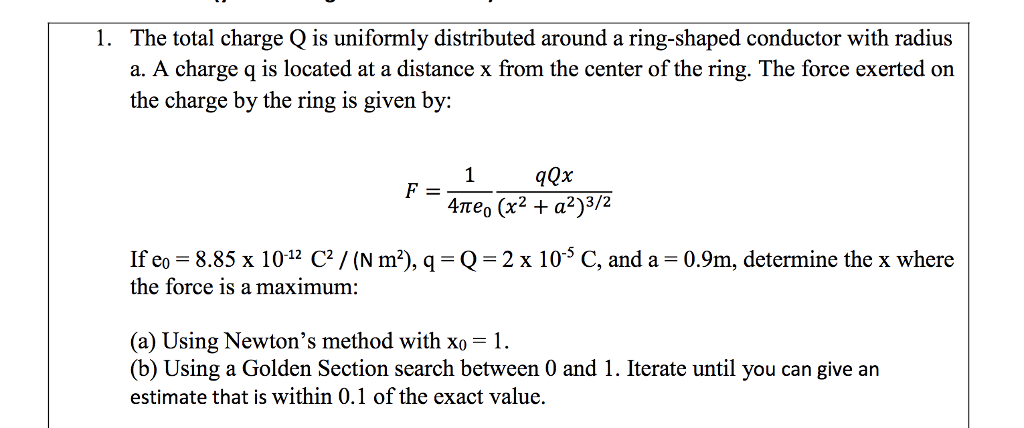 Solved The total charge Q is uniformly distributed around a | Chegg.com