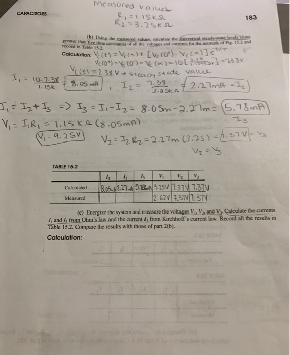 Solved Please ONLY DO PART C . Calculated the currents I1 | Chegg.com