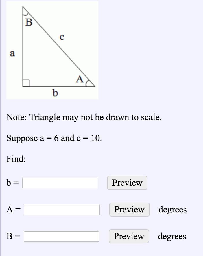 Solved Note: Triangle may not be drawn to scale. Suppose a 6 | Chegg.com