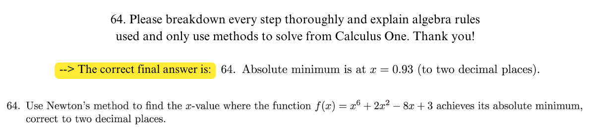 64. Please breakdown every step thoroughly and | Chegg.com