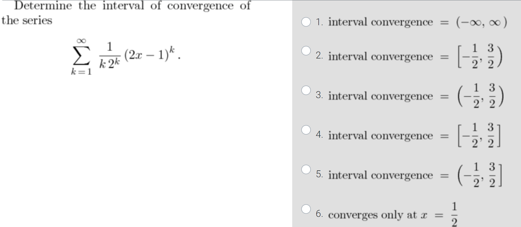 Solved Determine the interval of convergence of the series | Chegg.com
