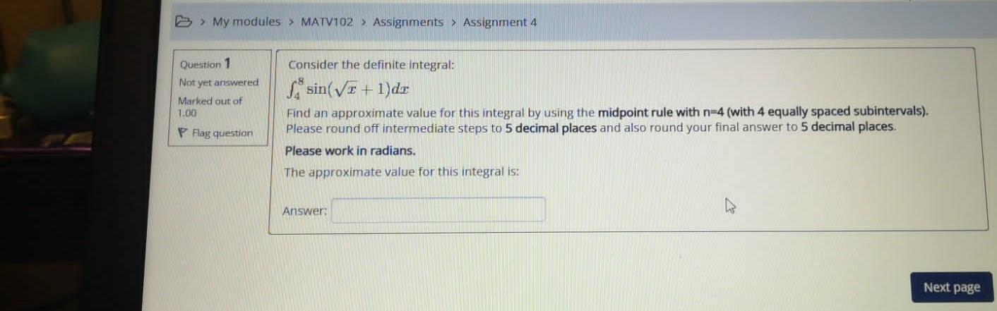 Solved > My modules > MATV102 > Assignments > Assignment 4 | Chegg.com