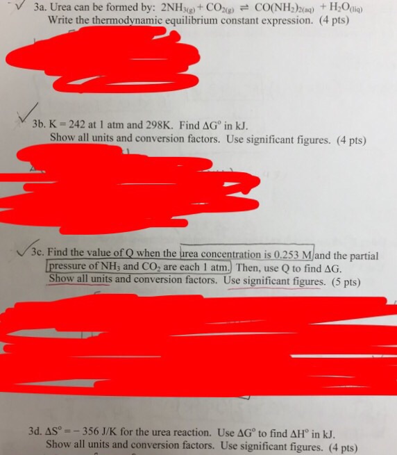 Solved Urea can be formed by: 2NH_3(g) + CO_2(g) | Chegg.com