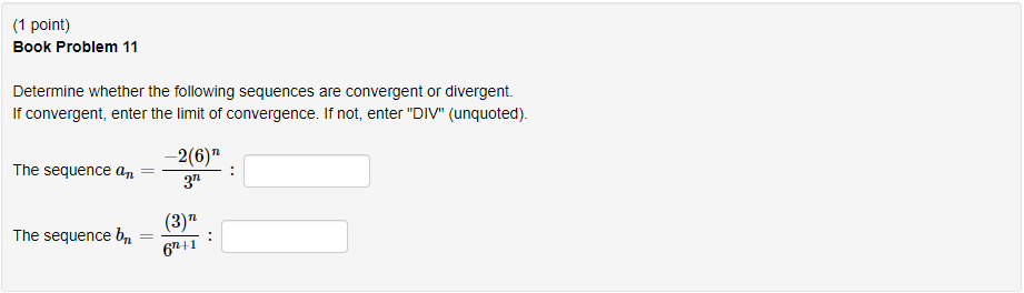 Solved (1 point) Book Problem 20 Determine whether the | Chegg.com