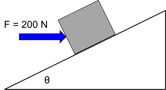 Solved A box of m = 50 kg is on an inclined plane with θ = | Chegg.com