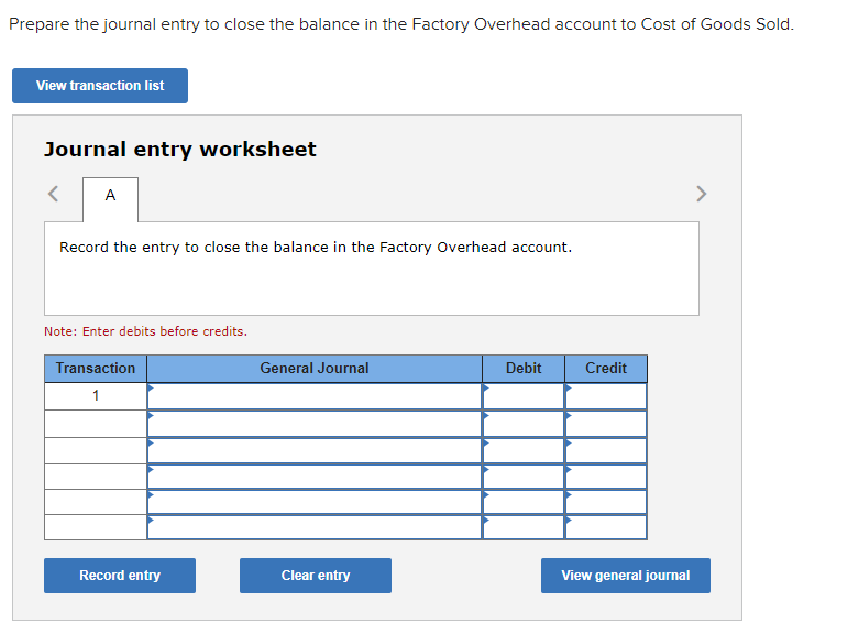 Solved A company's Factory Overhead account shows total | Chegg.com
