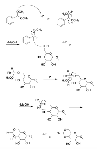 Solved Is the mecanisme for a benzylidene acetal formation | Chegg.com