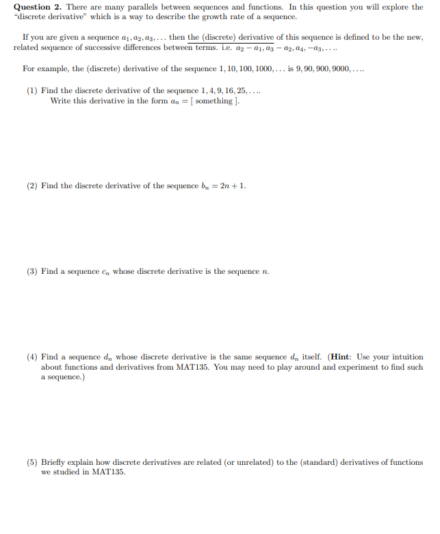 Solved Question 2. There are many parallels between | Chegg.com