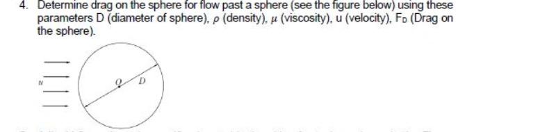 Solved 4. Determine drag on the sphere for flow past a | Chegg.com