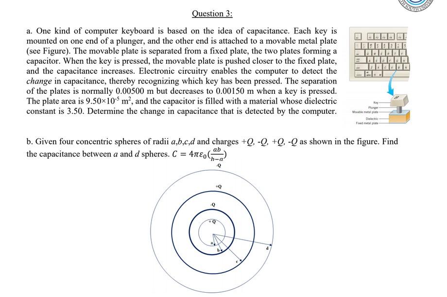 Solved Question 3: a. One kind of computer keyboard is based | Chegg.com