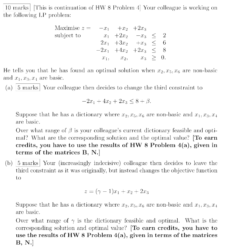 Solved 10 marks This is continuation of HW 8 Problem 4] Your | Chegg.com