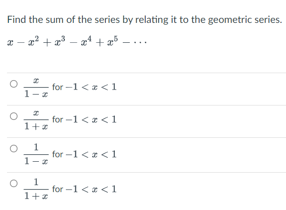 Solved Find the sum of the series by relating it to the | Chegg.com