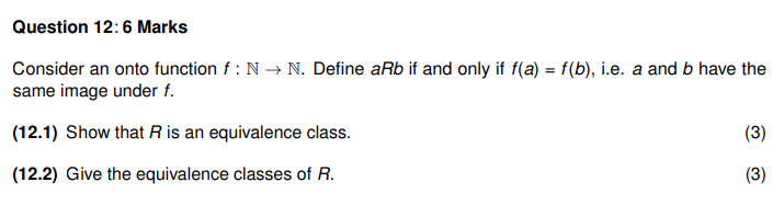 Solved Consider an onto function f:N→N. Define aRb if and | Chegg.com