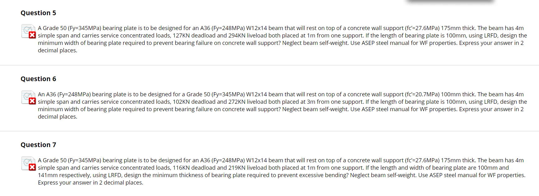 Solved Hello! I need solutions and answers for questions 5, | Chegg.com