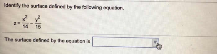 Solved Identify the surface defined by the following | Chegg.com