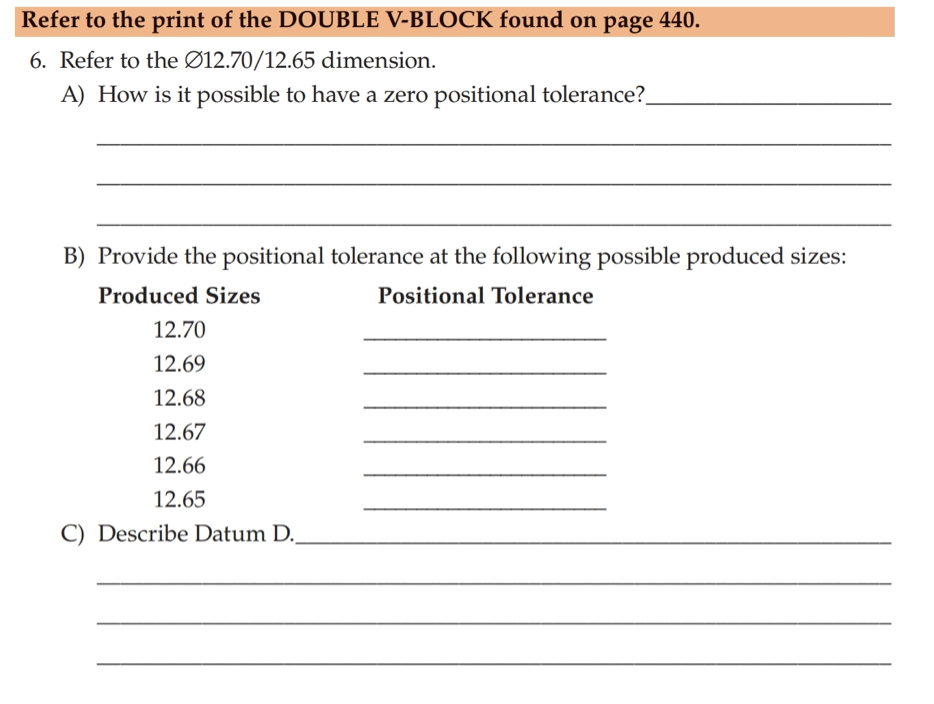 Solved Refer to the print of the DOUBLE V-BLOCK found on | Chegg.com
