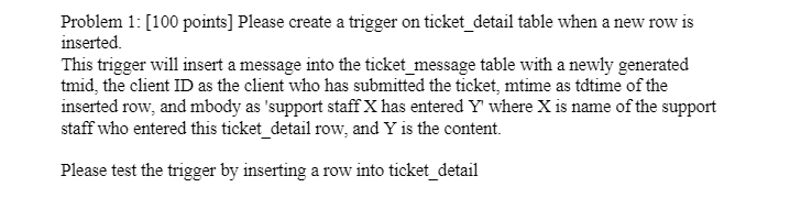 Solved drop table ticket_message cascade constraints; drop | Chegg.com