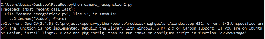 Solved When i run my python code i get the following | Chegg.com