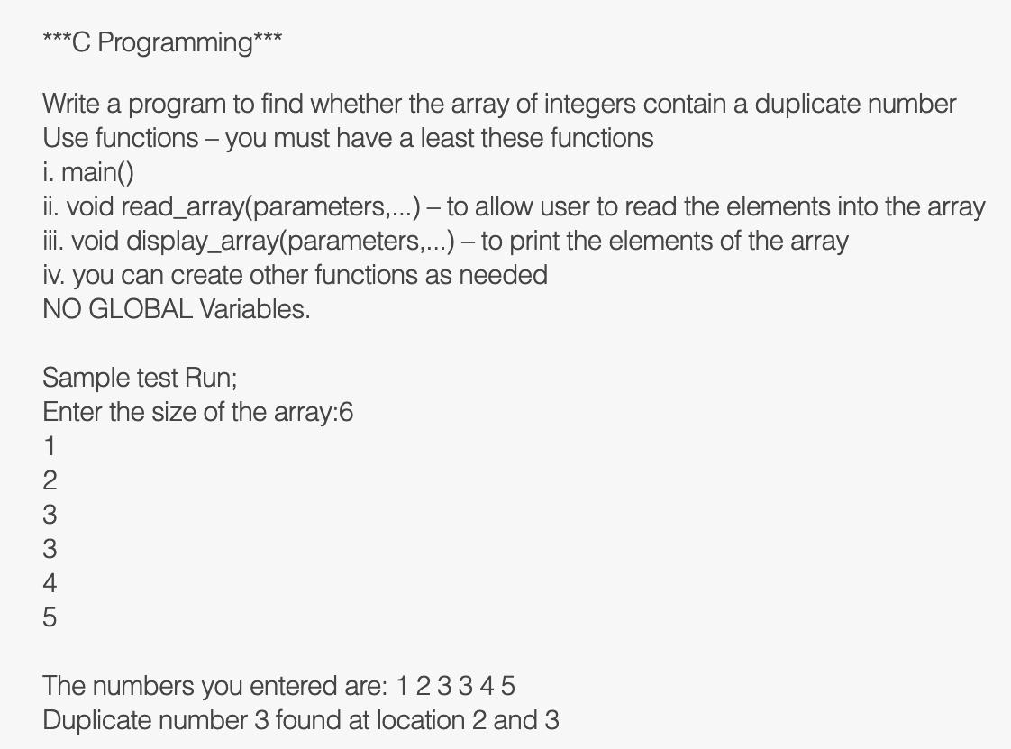 Solved ***C Programming*** Write a program to find whether | Chegg.com