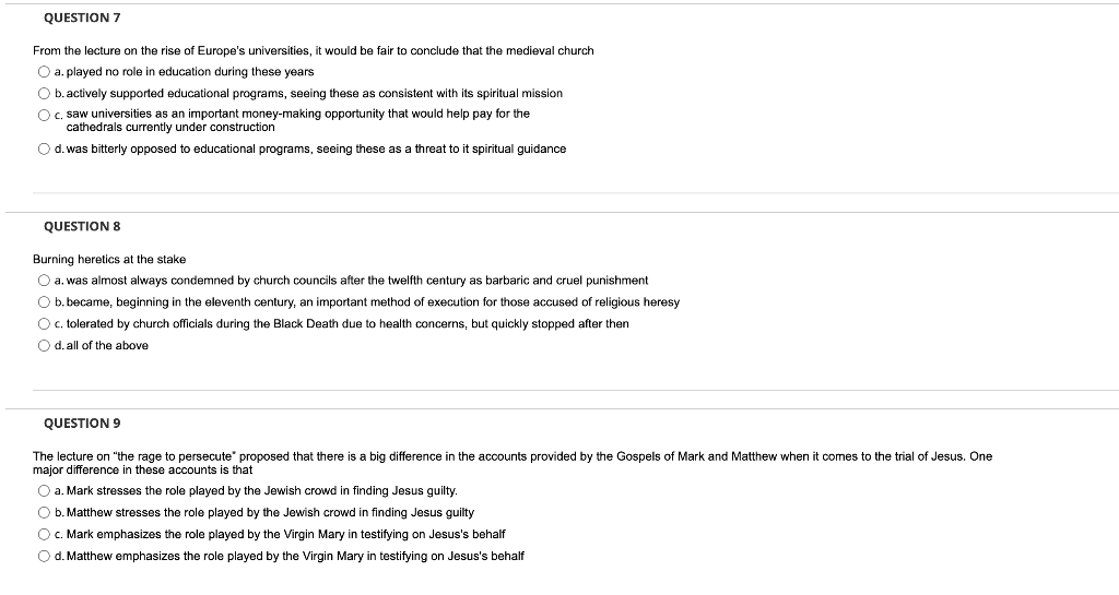 Solved QUESTION 7 From the lecture on the rise of Europe's | Chegg.com