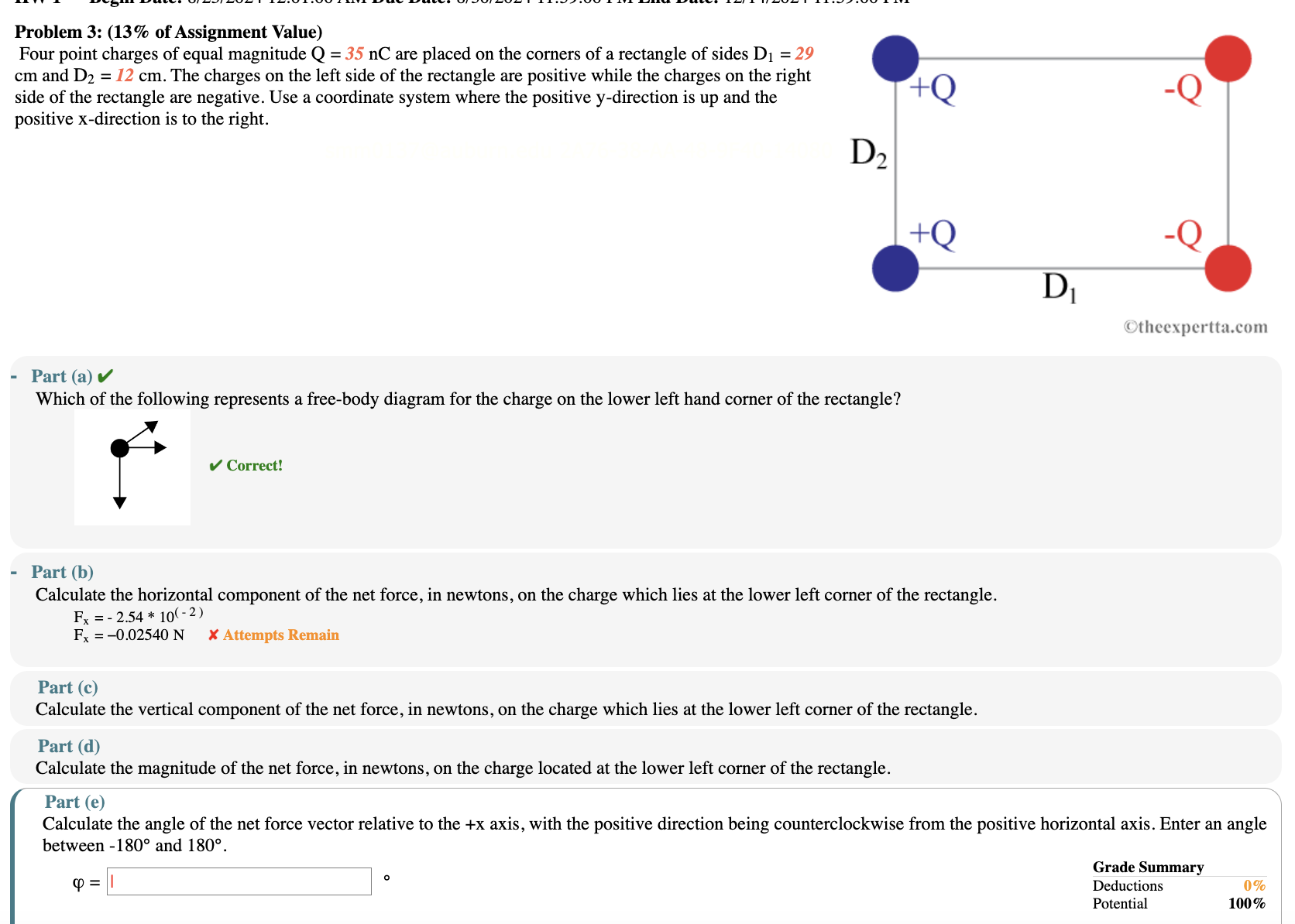 Solved Please do parts B-E:Part (b)Calculate the horizontal | Chegg.com